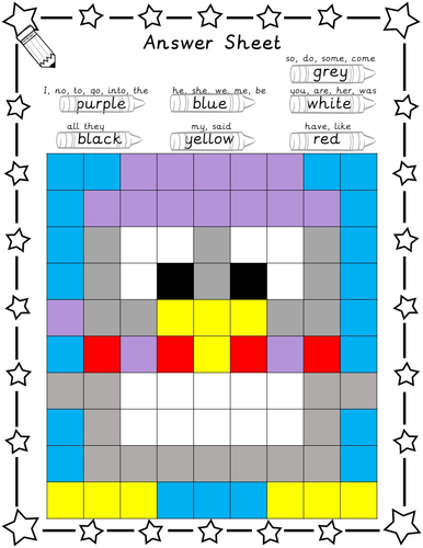 Christmas Tricky word sight word puzzle colouring - Year 1 / Year 2 ...