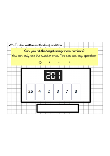 Formal written method of addition | Teaching Resources