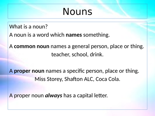 English Language Nouns | Teaching Resources