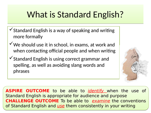 English Language Slang & Standard English | Teaching Resources