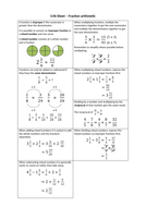 13+ Maths Revision Crib Sheets | Teaching Resources
