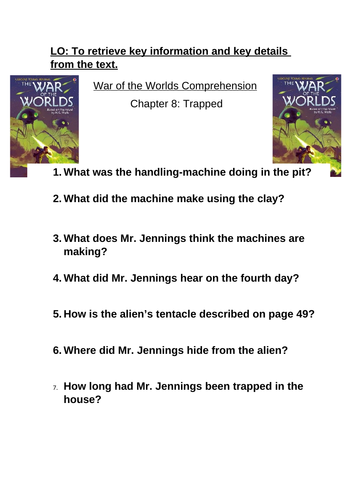 Reading Skills KS2 (6 lessons)- The War of the Worlds | Teaching Resources