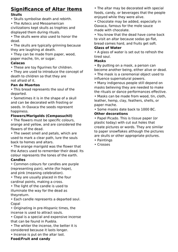 Day of the dead. Día de los muertos Workshop | Teaching Resources