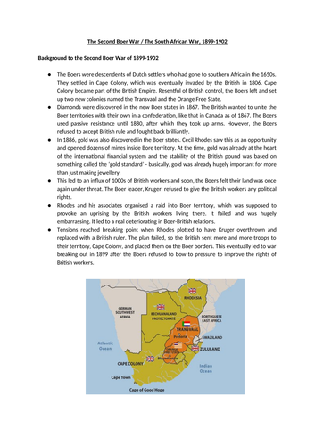 GCSE Migration Lesson: What did Britain learn from the Boer War ...