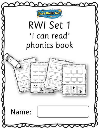 Reception/Year 1/Kindergarten - RWI set 1 phonics 'I can read' workbook + RWI set 1 flashcards ...