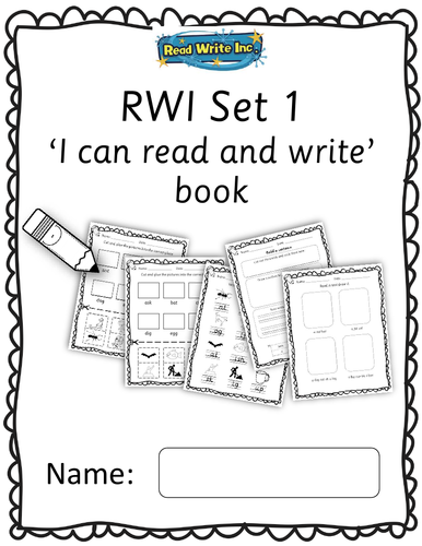Year 1 / Reception - RWI phonics set 1 'I can read and write' workbook ...