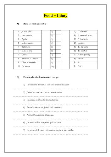 French GCSE food (WHOLE UNIT) | Teaching Resources