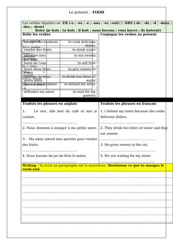 French GCSE food (WHOLE UNIT) | Teaching Resources