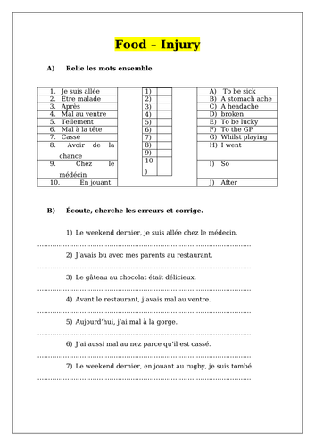 French GCSE food (WHOLE UNIT) | Teaching Resources