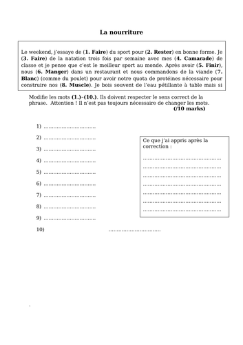 French GCSE food (WHOLE UNIT) | Teaching Resources