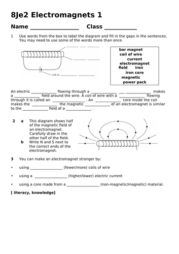 AQA KS3 Magnets - L5 Using electricity to make a magnet | Teaching ...
