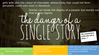 The Danger of a single story (Edexcel IGCSE Spec A) | Teaching Resources