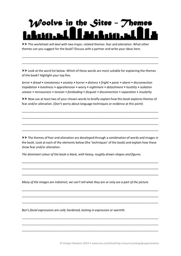 Woolvs in the Sitee - Margaret Wild - Worksheets | Teaching Resources
