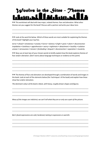 Woolvs in the Sitee - Margaret Wild - Worksheets | Teaching Resources