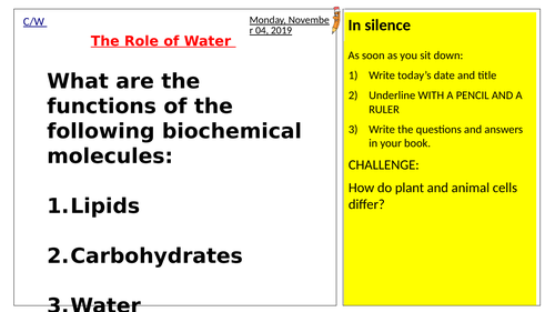 The role of water | Teaching Resources
