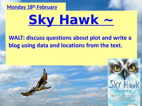 Sky Hawk by Gill Lewis ~ Ready-to-use lessons for Chapters 20 - 41 ...