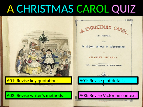 A Christmas Carol: comprehension questions covering all staves ...