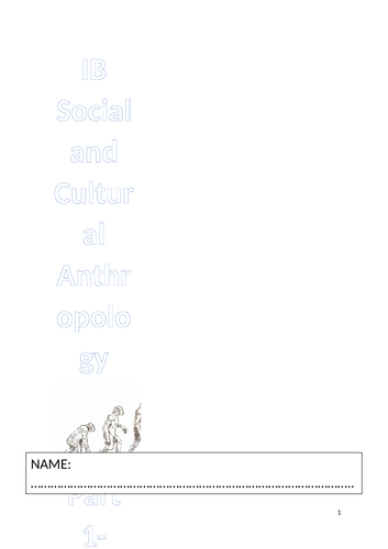 IB Social and Cultural Anthropology- Engaging with Anthropology ...