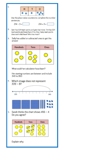 Year 3 place value White Rose Problem solving strips | Teaching Resources