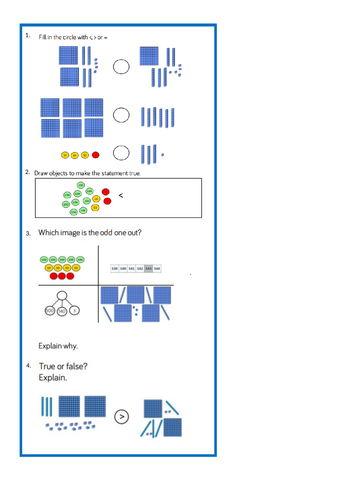 Year 3 place value White Rose Problem solving strips | Teaching Resources