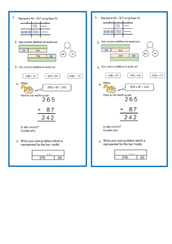 Year 3 White Rose Addition and Subtraction Mastery Strips | Teaching ...