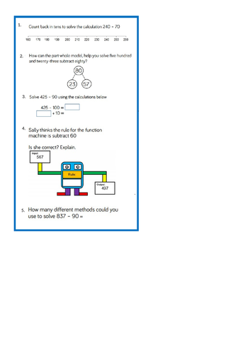 Year 3 White Rose Addition and Subtraction Mastery Strips | Teaching ...