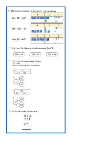 Year 3 White Rose Addition and Subtraction Mastery Strips | Teaching ...