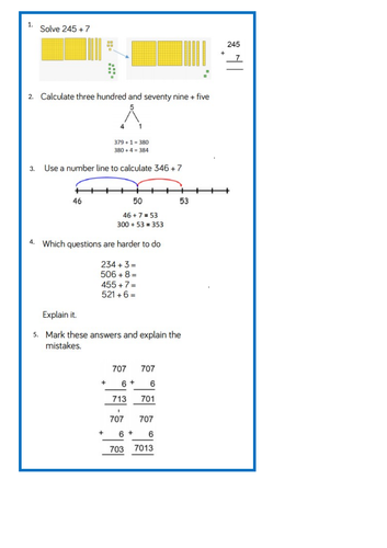 Year 3 White Rose Addition and Subtraction Mastery Strips | Teaching ...