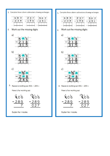 Year 3 White Rose Addition and Subtraction Mastery Strips | Teaching ...