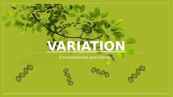 Environmental and genetic variation | Teaching Resources