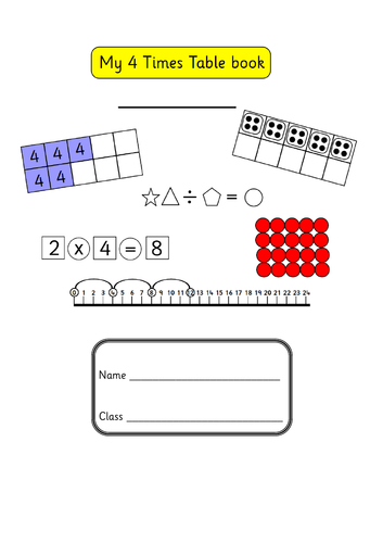 Four Times Table Activity Booklet / Worksheets | Teaching Resources
