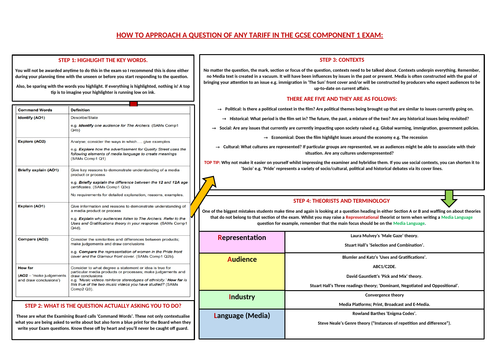GCSE COMPONENT 1 EXAM MATS | Teaching Resources