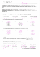 y=mx+c answers for tristanjones worksheet | Teaching Resources