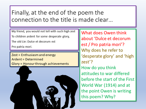 Wilfred Owen Dulce et Decorum Est | Teaching Resources