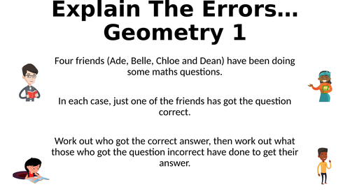 Explain The Errors - Geometry 1 | Teaching Resources