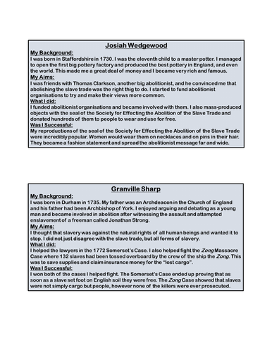 Abolition of Slavery Lesson Key Stage 3 | Teaching Resources