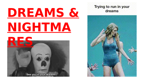 Dreams & Nightmares Starter Activities | Teaching Resources