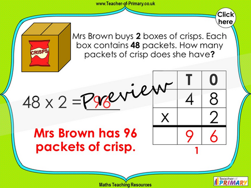 Multiplying 2-Digits by 1-Digit - Year 3 | Teaching Resources