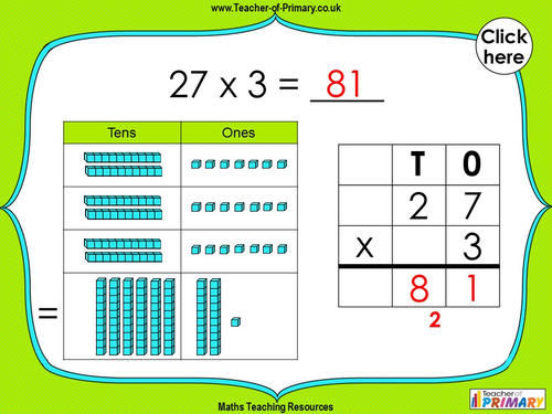 Multiplying 2-Digits by 1-Digit - Year 3 | Teaching Resources