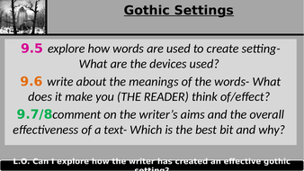 KS3 Gothic Literature Settings | Teaching Resources