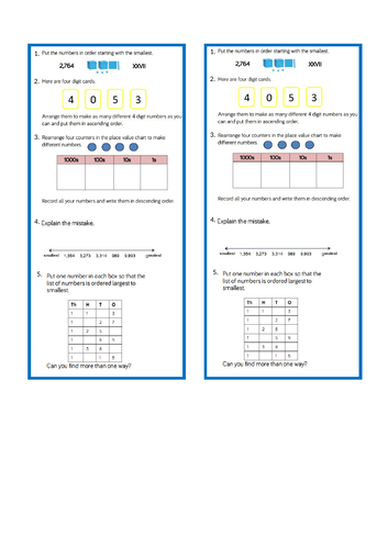 Year 4 White Rose Mastery addition and subtraction | Teaching Resources