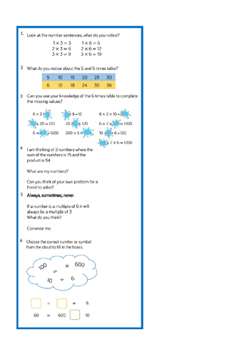 Year 4 White rose multiplication Mastery | Teaching Resources