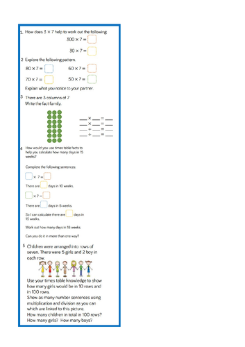 Year 4 White rose multiplication Mastery | Teaching Resources