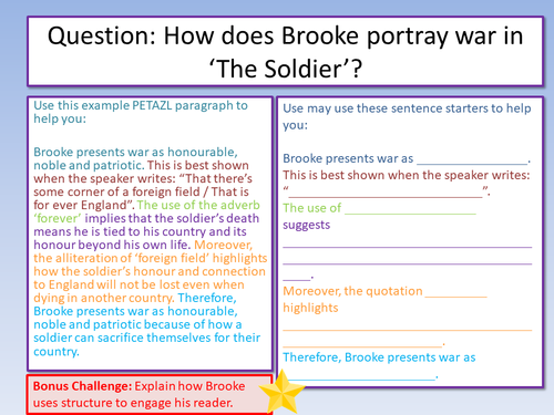 War Poetry The Soldier | Teaching Resources