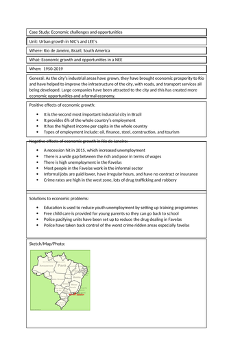 AQA GCSE 9-1 Geography case study notes | Teaching Resources