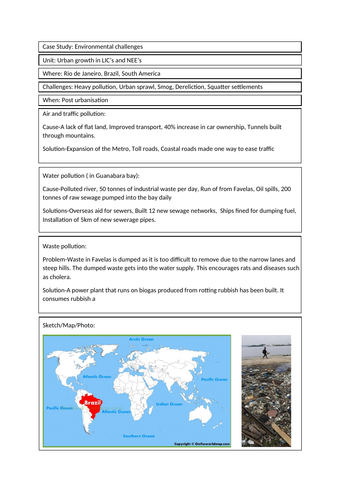 AQA GCSE 9-1 Geography case study notes | Teaching Resources