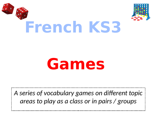 French KS3: Vocabulary Games | Teaching Resources