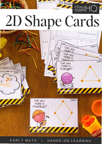 2D Shape STEM Challenge Cards | Teaching Resources