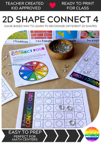 2D Shape Game - Connect 4 | Teaching Resources