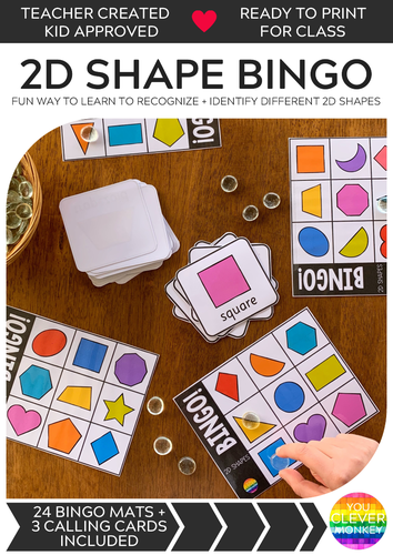 2D Shape BINGO Game | Teaching Resources